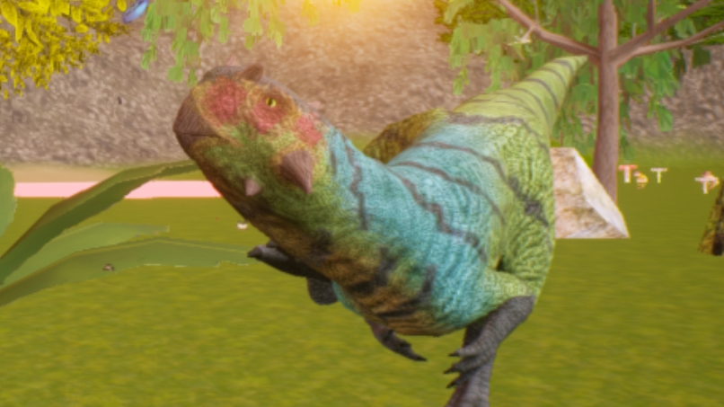 маленькое выживание пситакозавра в The cursed isle