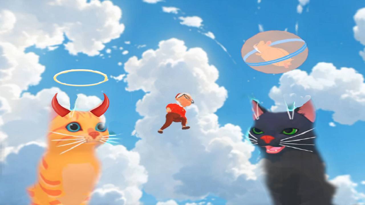 Кот и бабка#4. ВОЗВРАЩЕНИЕ РЫЖЕГО КОТА . Игра Cat and Granny на TV Мяу