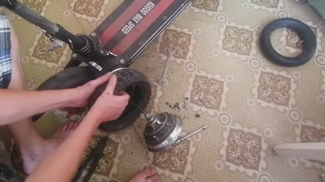 Замена камеры на электросамокате Kugoo Max Speed