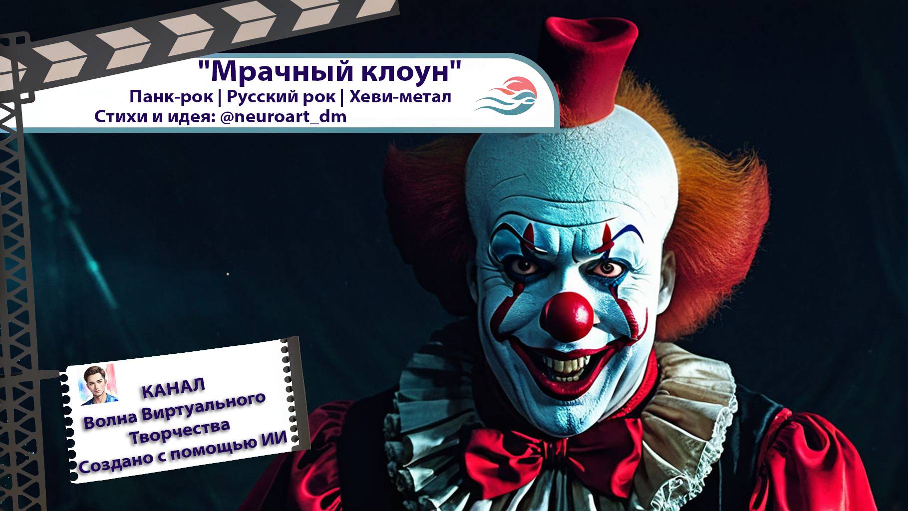 Мрачный клоун - Панк рок, Русский рок, хеви-метал | SUNO AI by @neuroart_dm