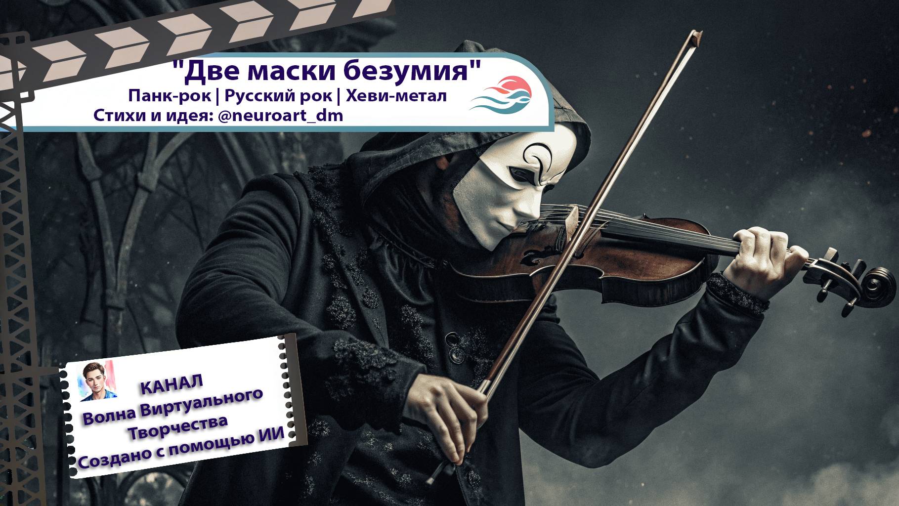 "Две маски безумия" - Панк рок, Русский рок, хеви-метал | SUNO AI by @neuroart_dm