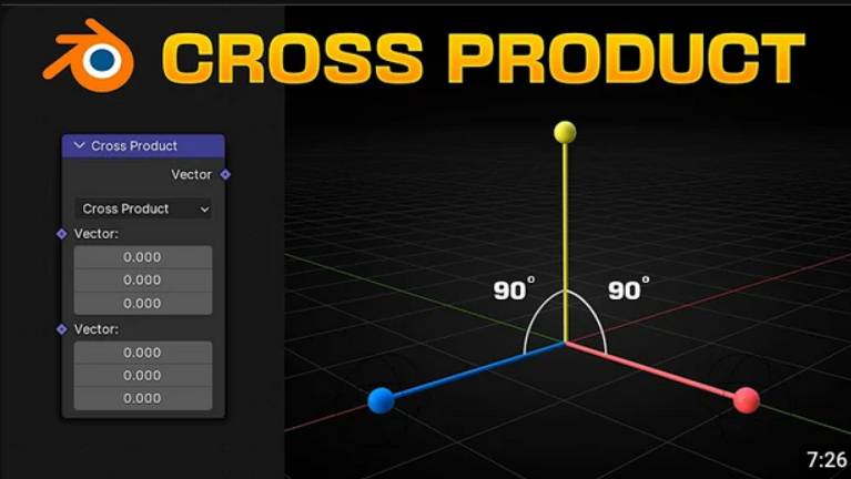 Как работает CROSS PRODUCT  Blender - Geometry Nodes