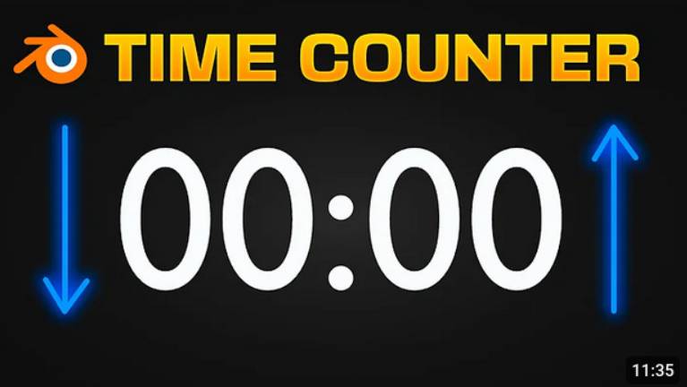 Как создать счетчик ВРЕМЕНИ Blender - Geometry Nodes