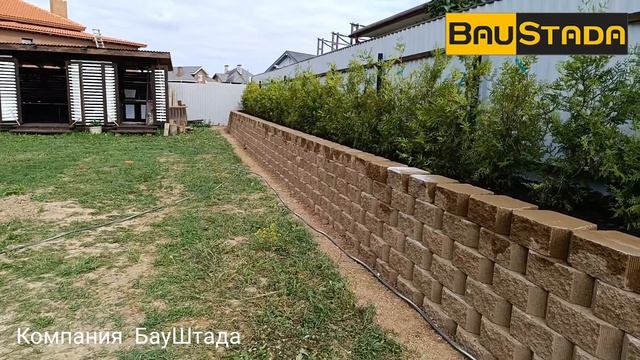 Подпорная стенка из блоков - обзор нашей работы