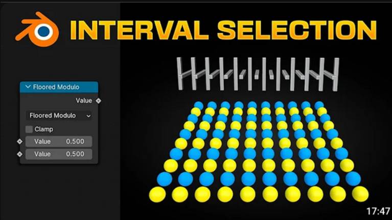 Четный и нечетный, а также расширенный выбор по модулю Blender - Geometry Nodes