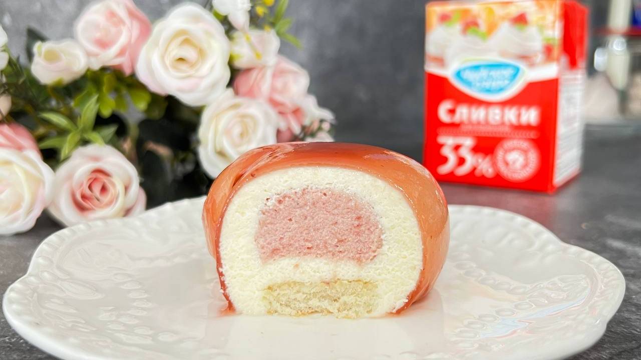 Десерт ко Дню всех влюбленных 🍓 КЛУБНИЧНЫЙ ПЛОМБИР