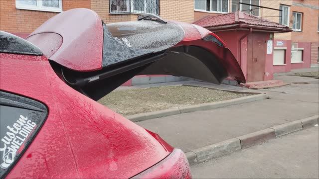 результат установки и работа электро багажника на cx5 mazda