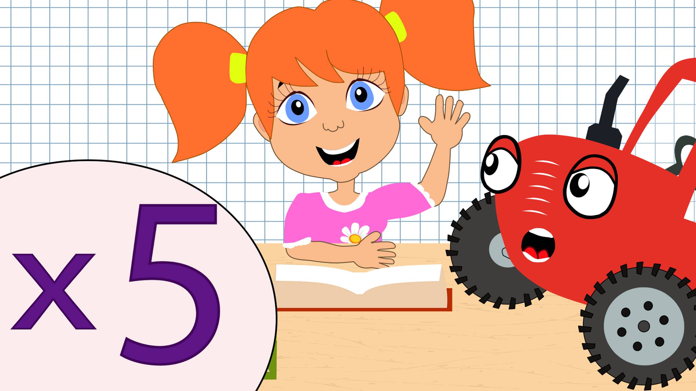 Таблица умножения на 5 💥 - Учимся считать 📚 - Мультики для детей - ТракТЫРишкА