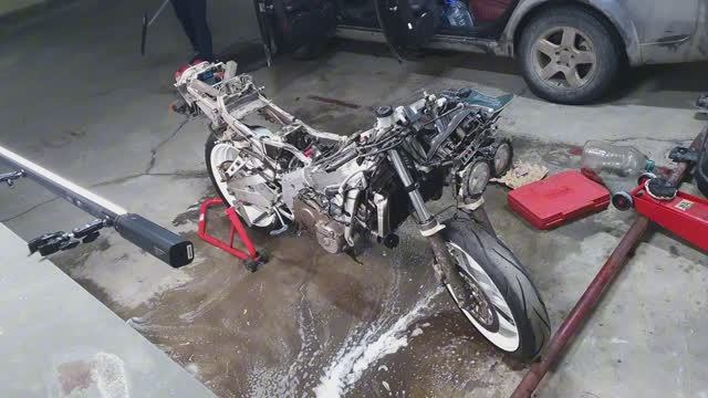 Мотодневник Honda CBR400RR NC23 снятие радиатора