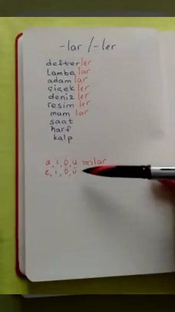 تعلم اللغة التركية. الجمع
