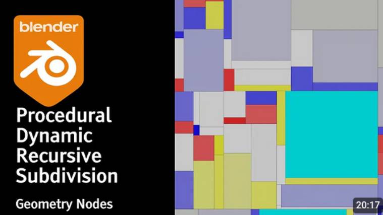 Динамическое Рекурсивное Разбиение  Geometry Nodes