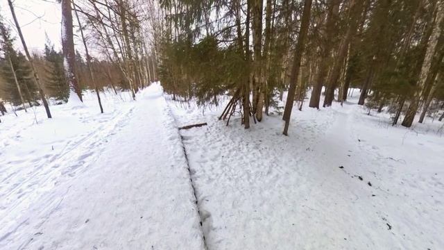 По парку в феврале.