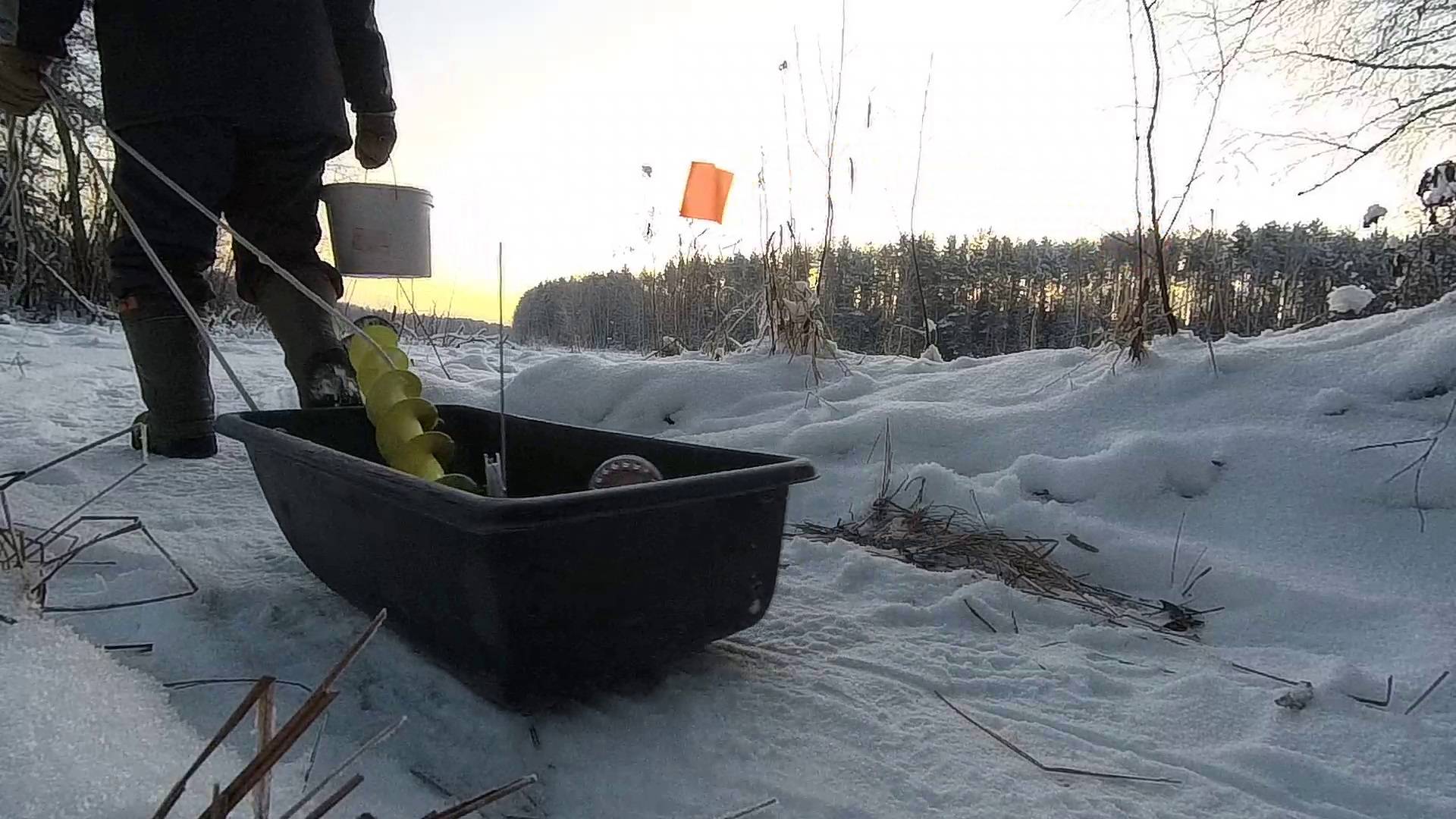 РЫБАЛКА НА ЛЕСНОМ ОЗЕРЕ С НОЧЁВКОЙ В ДЕКАБРЕ 2022Г.
