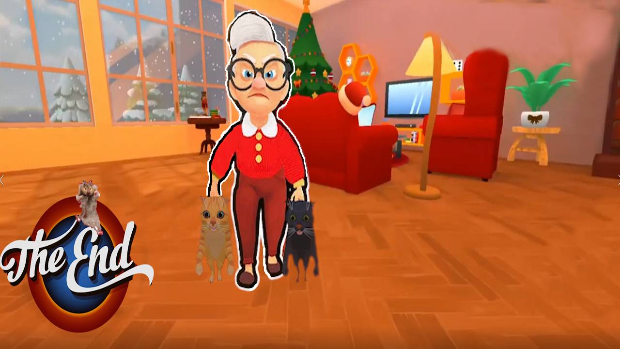 Кот и бабка#5.РАЗОЗЛИЛИ БАБУЛЮ . Игра Cat and Granny на TV Мяу