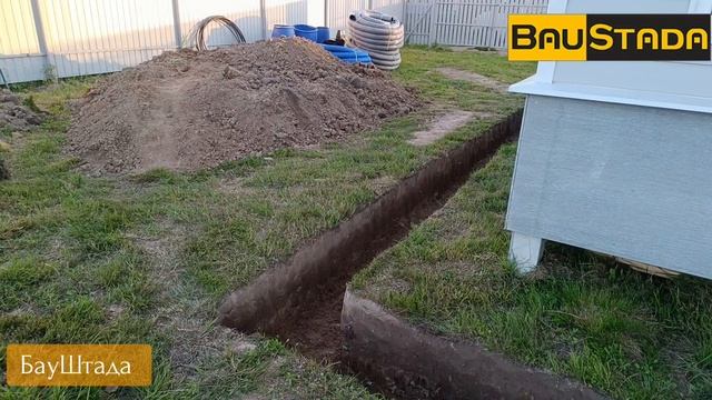 Дренаж участка вокруг дома #дренаж #дренажУчастка #ОсушениеУчастка