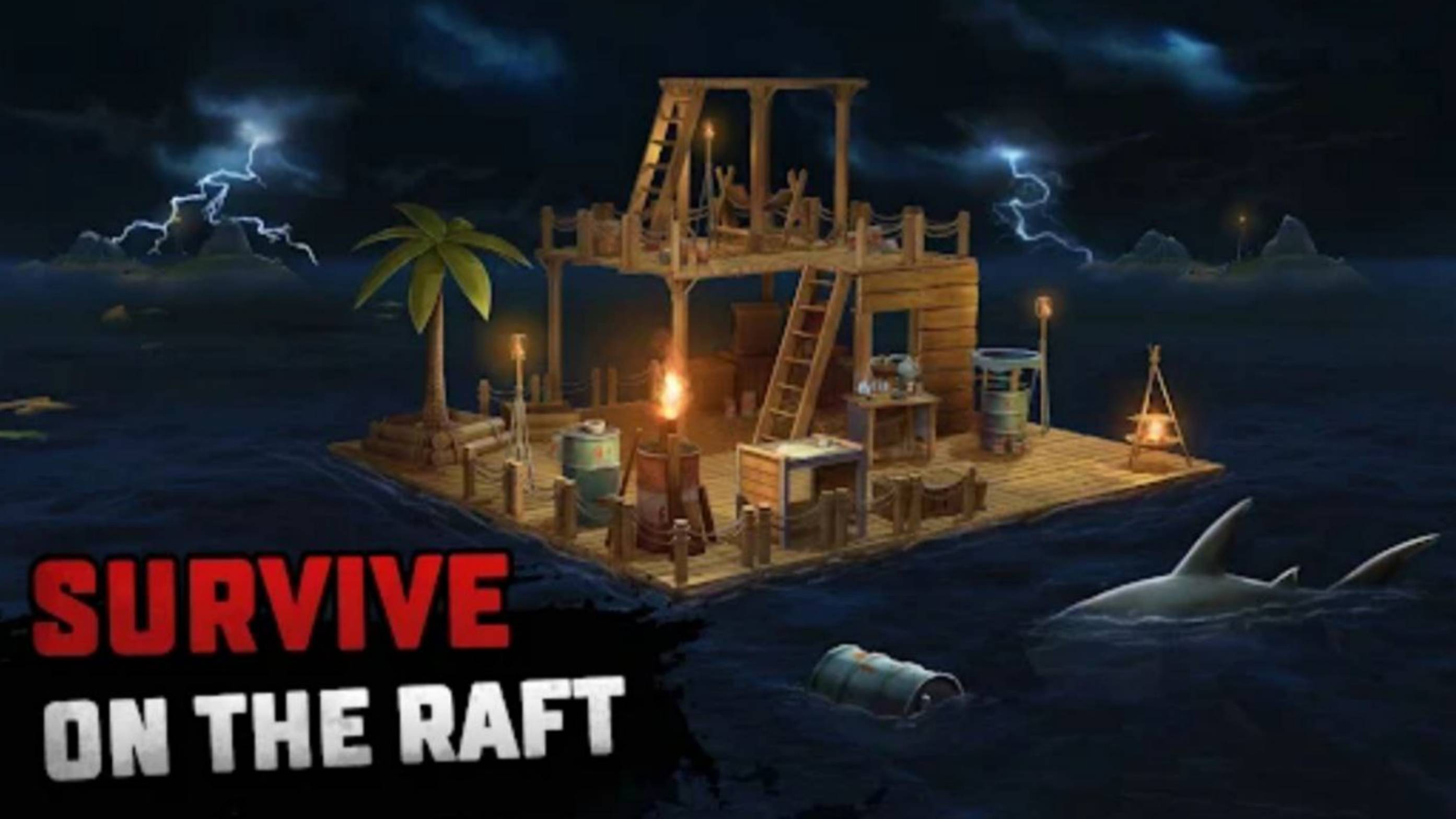 Выживаем в игре Raft! 1#