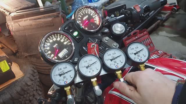 Мотодневник Honda CB400Four NC36 синхронизация карбюраторов воронежским прибором PRO-SINHRO