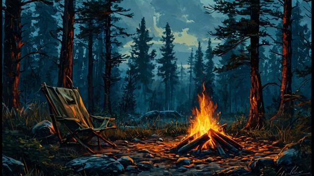 Звук треска горящего костра (Для сна)