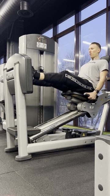 Жим ногами в блочном тренажере