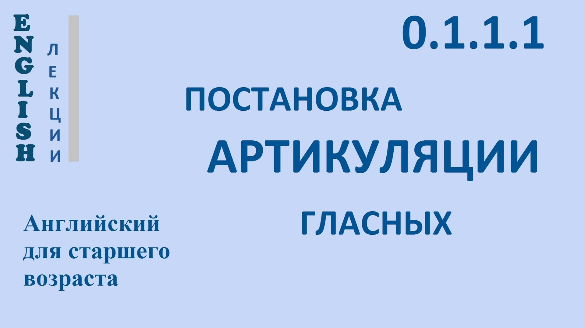 Английский для начинающих ЛЕКЦИЯ 0.1.1.1 Фонетика ПОСТАНОВКА АРТИКУЛЯЦИИ ГЛАСНЫХ Транскрипции Правил