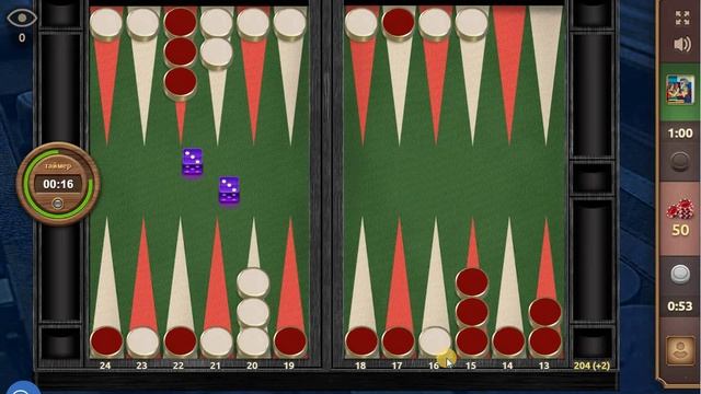 Длинные нарды. Счет 12-8