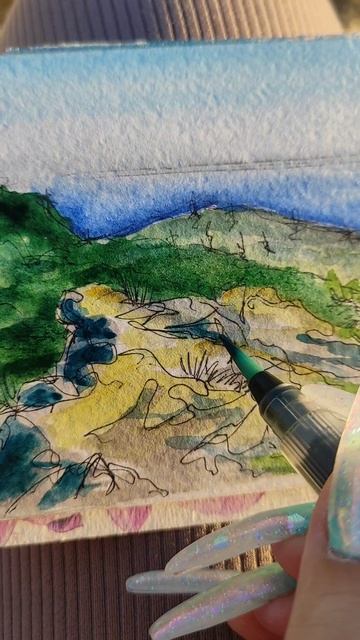 Крым в акварели: Массандровский грот