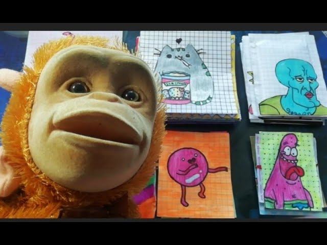 Ко мне пришла обезьяна открывать Бумажные сюрпризыАаа