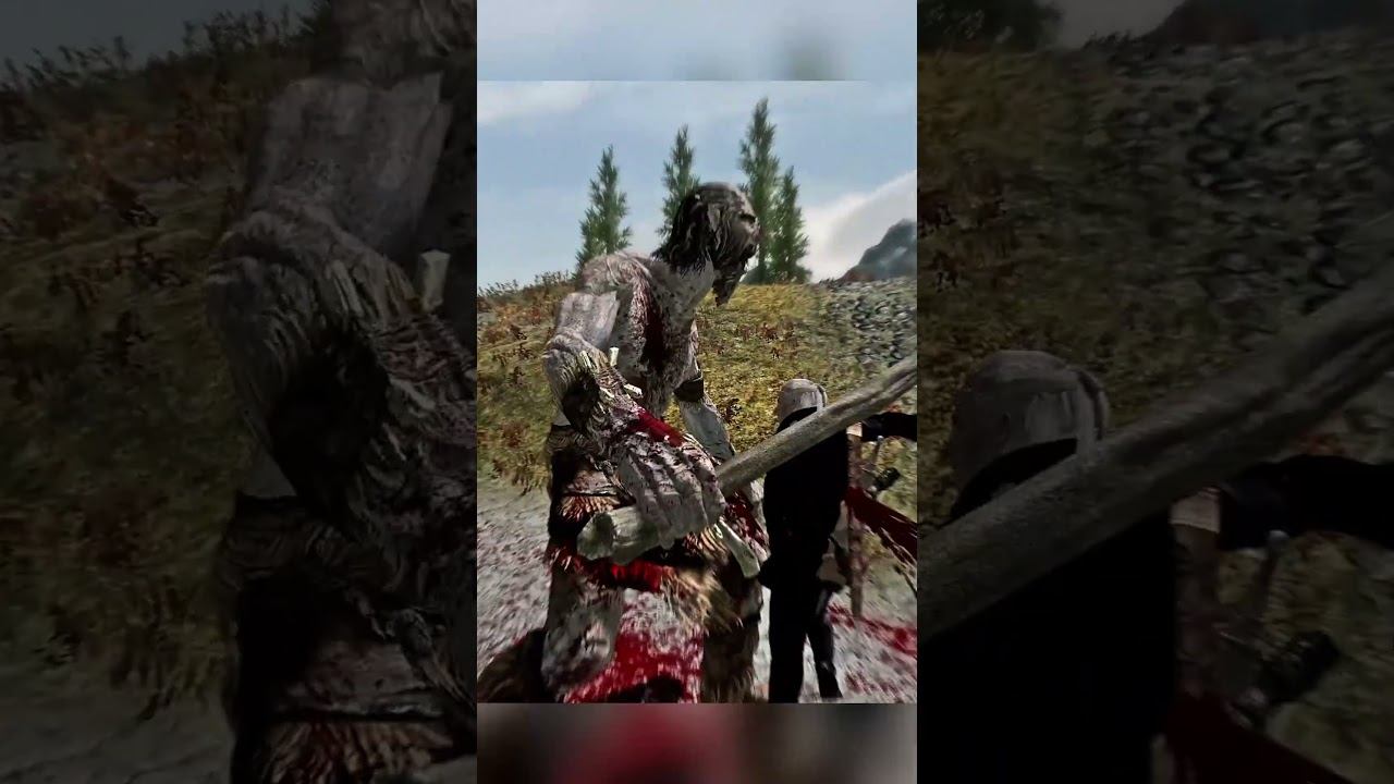 Skyrim, Геральт VS Великан!
