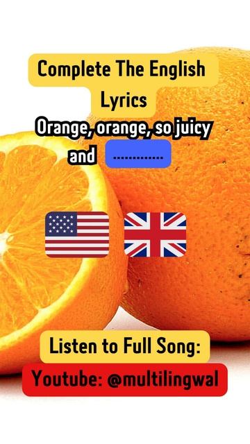 Learn English with music. Fruits