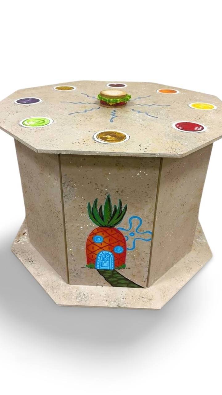 Оборудование «Низкий столик из песка» для квеста «Спанч Боб»