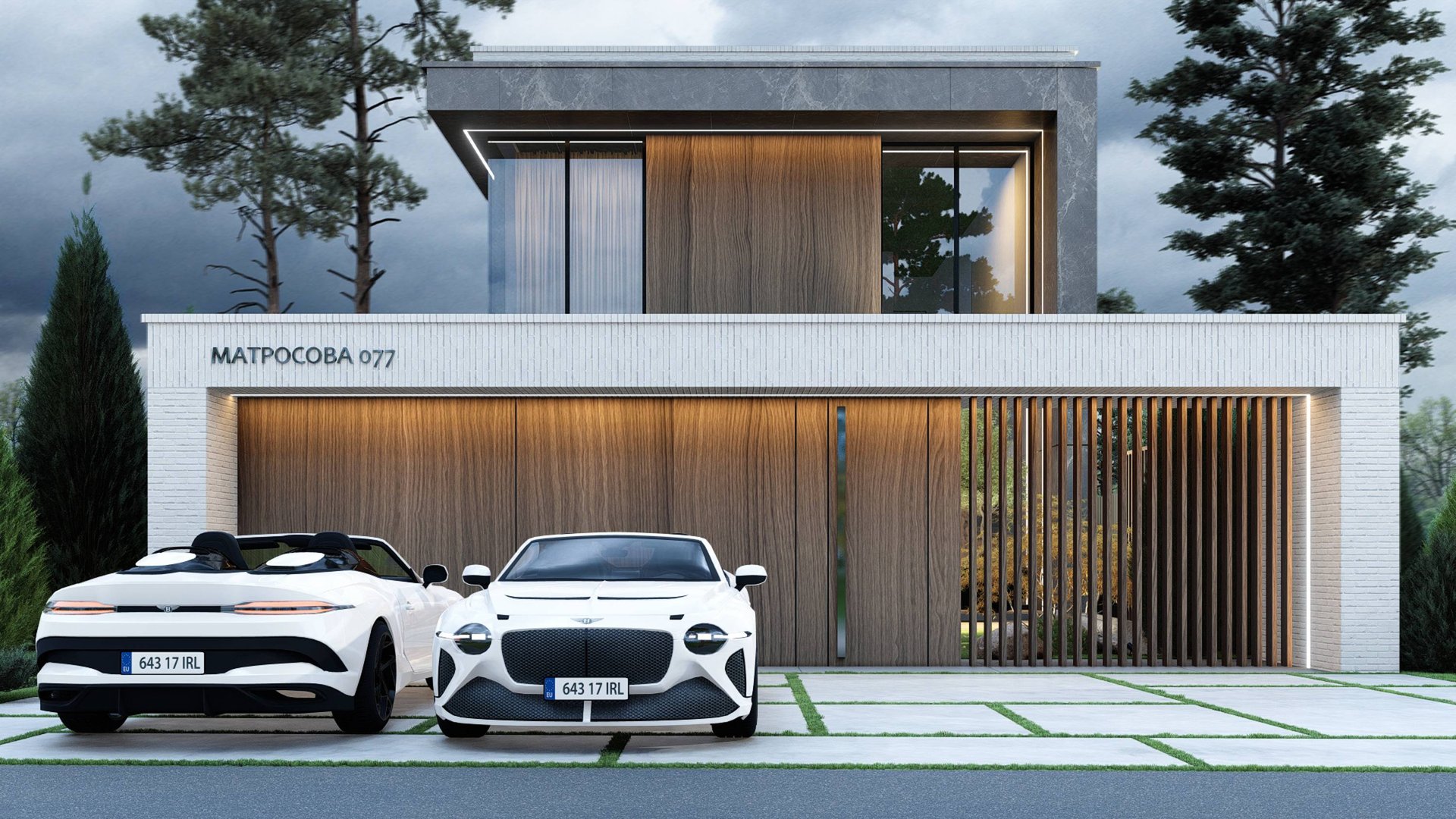 Эскизный проект дома. Современный минимализм