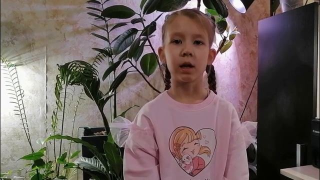 "Зимний вечер", Читает: Индюченко София, 6 лет