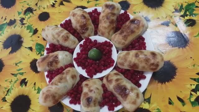 ПИРОЖКИ С КАЛИНОЙ! В ДУХОВКЕ! ВЫПЕЧКА ИЗ  СЛОЕННОГО ТЕСТА !