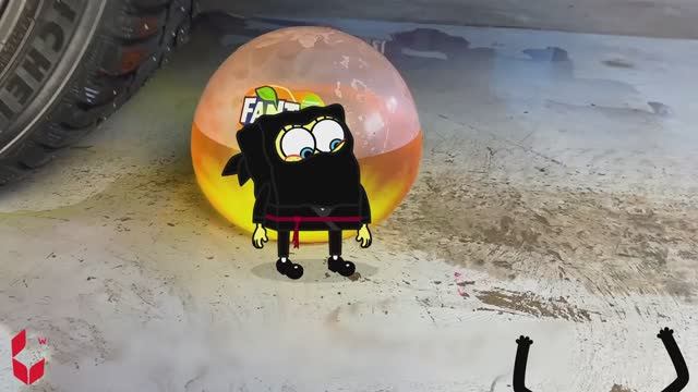 Детская анимация машина давит фанту, вертолёт и др.