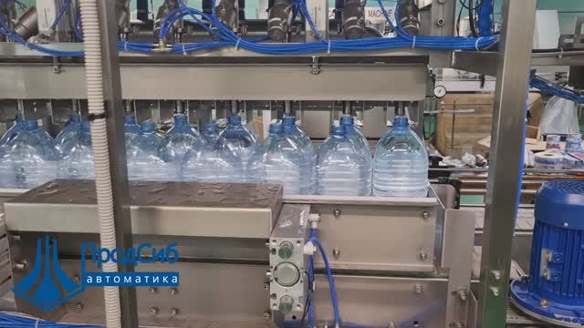 Линия розлива воды в 5-6л бутыли (1500 бут/час)