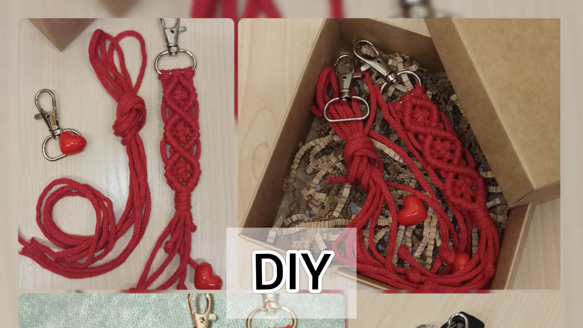 Мастер-класс по созданию брелока макраме с подвеской "Сердце"