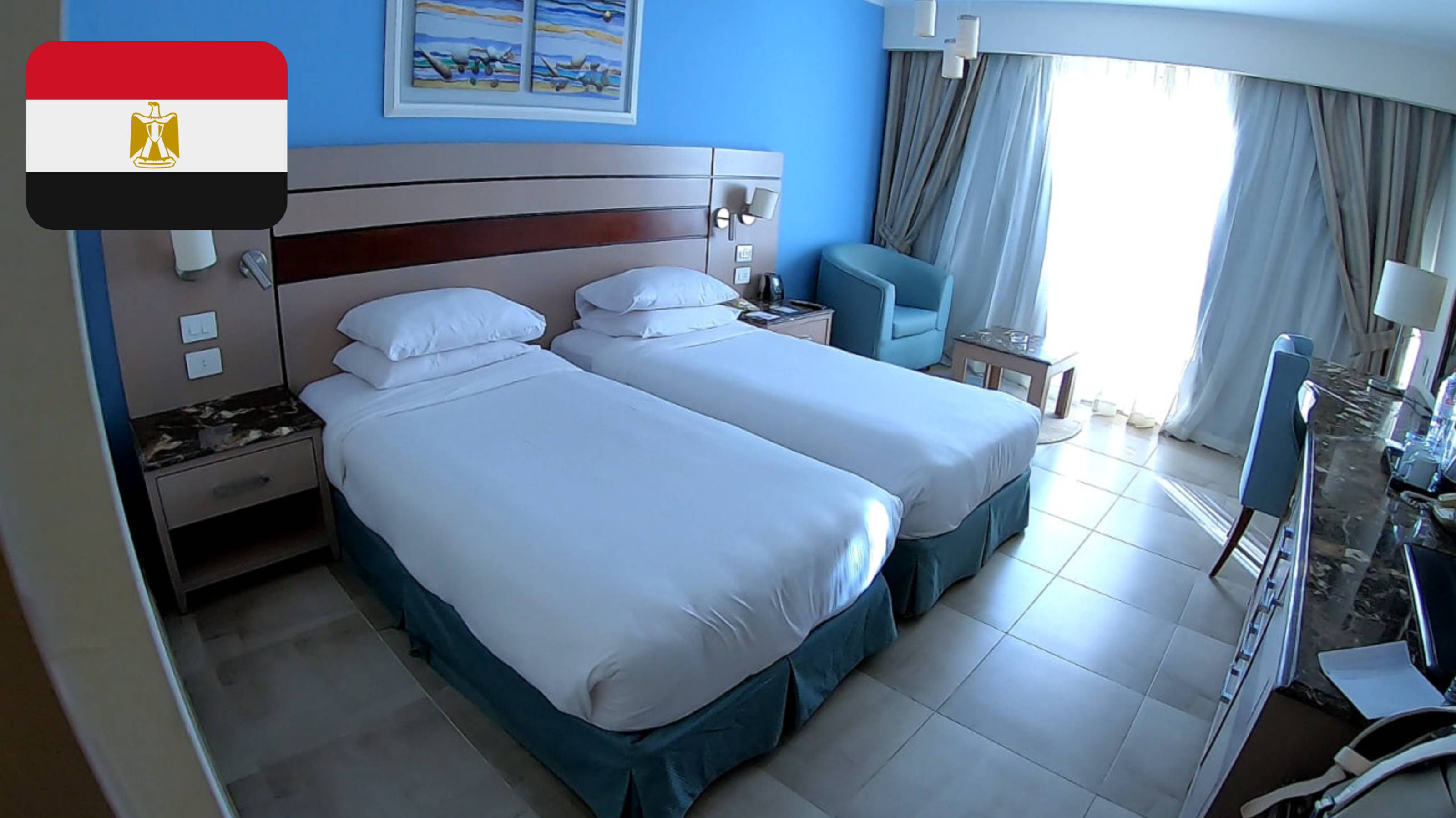 #2 Прилетела в Хургаду. Еду в отель. Заселение и номер в Swiss Inn Resort Hurgada 5*. Февраль 2025