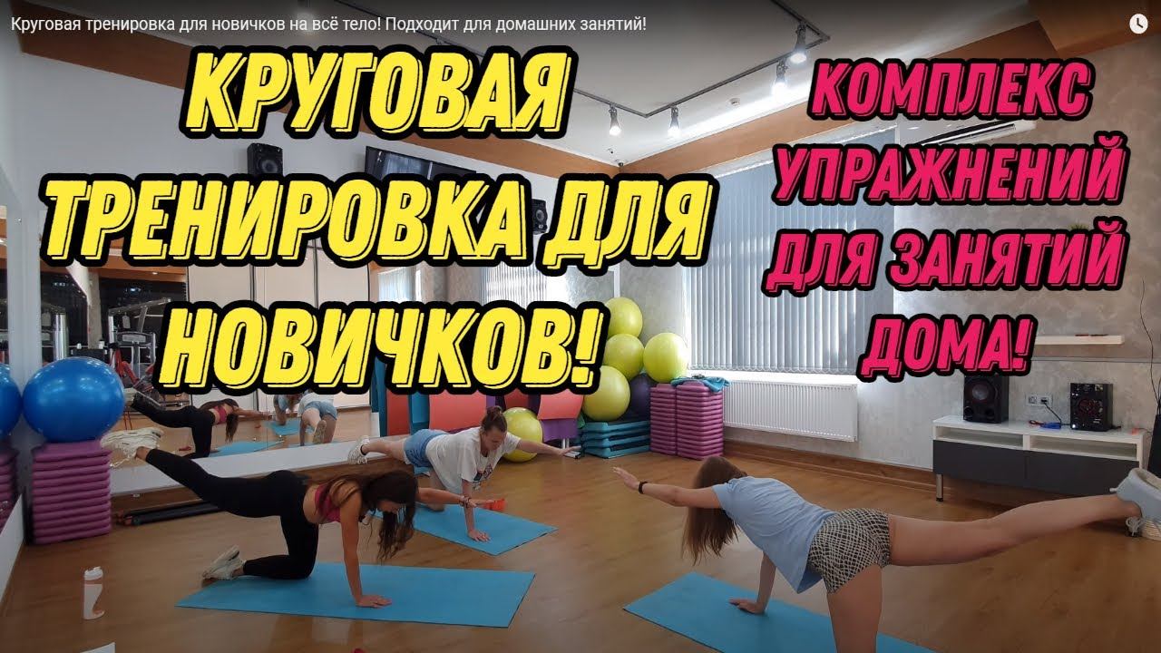 Круговая тренировка для новичков на всё тело! Подходит для домашних занятий!