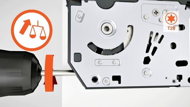 AVENTOS HF top – регулировка силового механизма