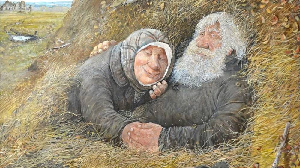 "Жили-были дед и баба..." Картины Леонида Баранова из цикла "Русская деревня". Часть III.