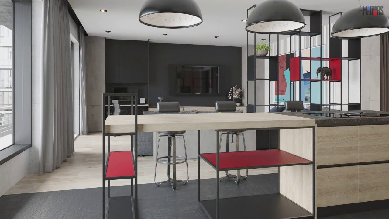 Квартира-студия в стиле лофт.