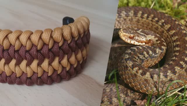 Широкий браслет из паракорда Змеиный Узел _ Wide Paracord Bracelete Snake Knot(360P)