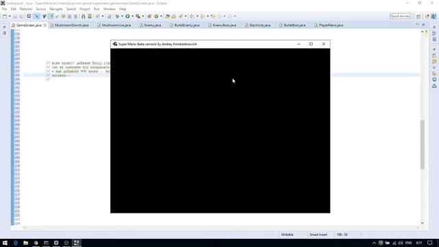 Change of coordinates Boss and add HUD animations in Java for Mario Game