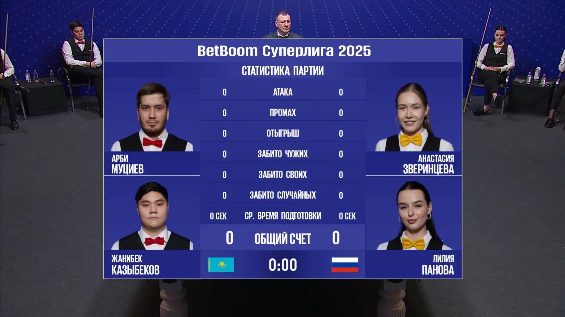 "BetBoom Суперлига 2025". А.Муциев/Ж.Казыбеков (KAZ) - А.Зверинцева/Л.Панова (RUS).