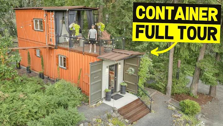 [4K] 2-STORY SHIPPING CONTAINER HOME On Sustainable Homestead! (Full Tour)