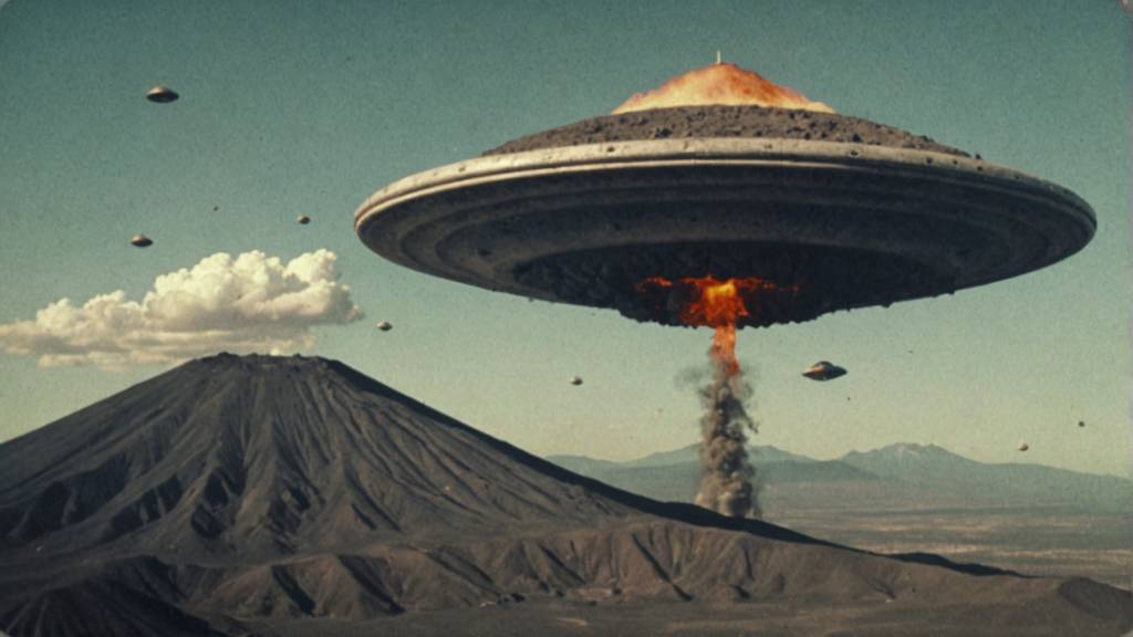 НЛО у вулкана в Мексике. реальные кадры с камеры видеонаблюдения