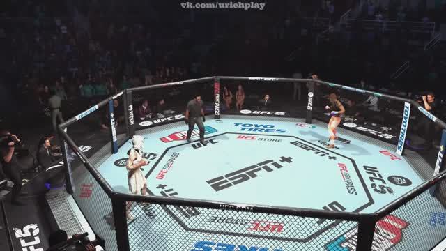 Учусь играть в UFC 5 Бой против Ассасина женская весовая в онлайн карьере