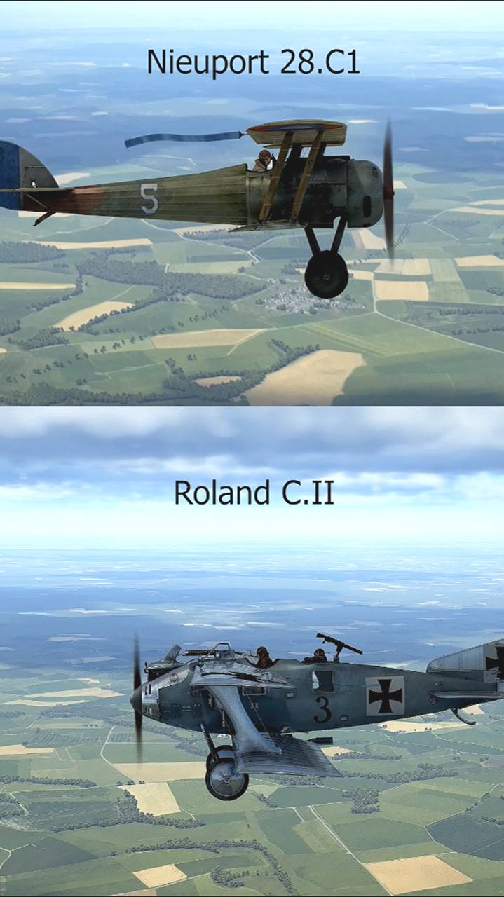 Nieuport 28.C1 по Roland C.II. Симулятор «Flying Circus".
