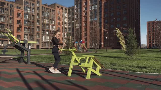 Fix-1709 Уличный тренажер скамья для пресса + гиперэкстензия ZAVODSPORTA