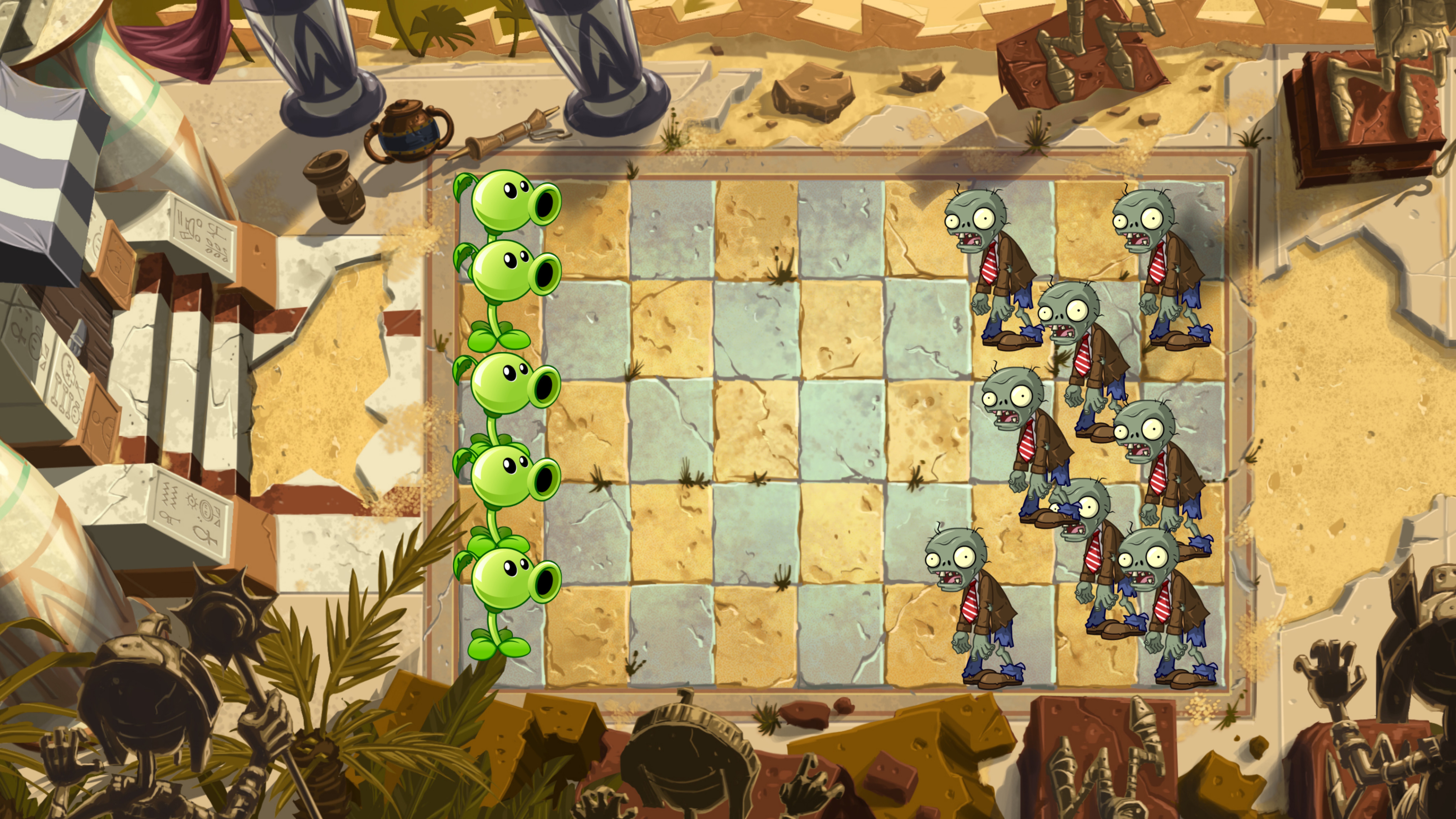Играю в plants vs zombies